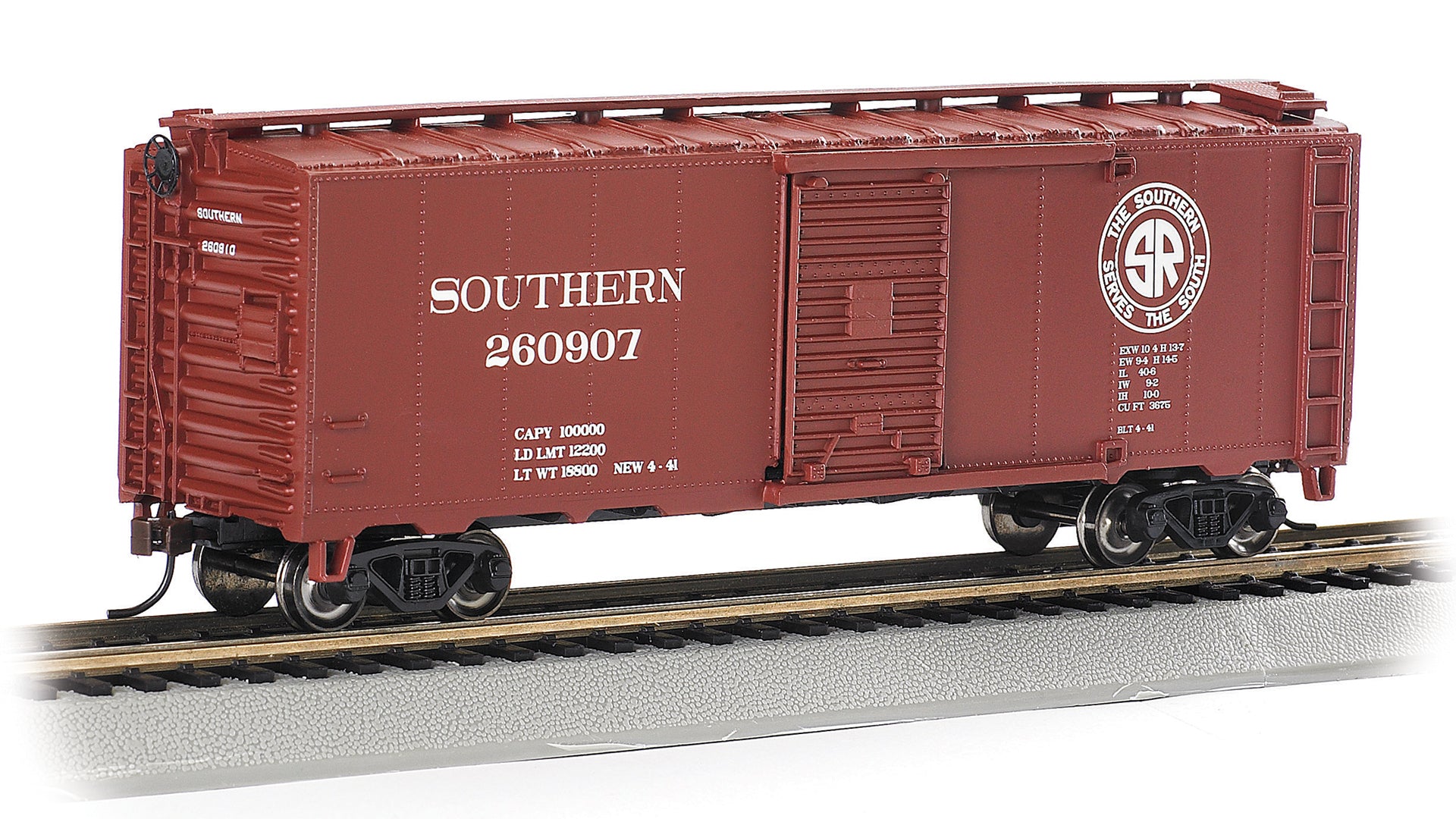 HO Bachmann Silver Series 40' Boxcar Southern #260907 – Coast Line Models